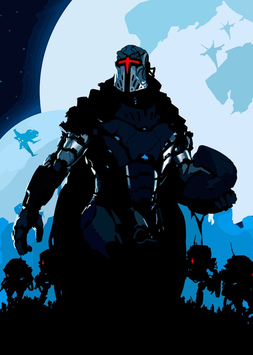 'Cybernetic Knight' Poster, picture, metal print, paint by | Displate