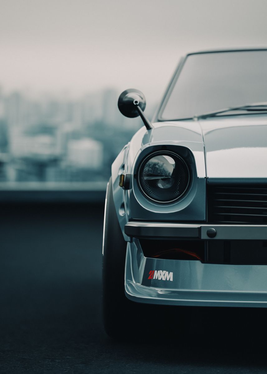 'Datsun 240Z Front Close-Up' Poster, picture, metal print, paint by 21 ...