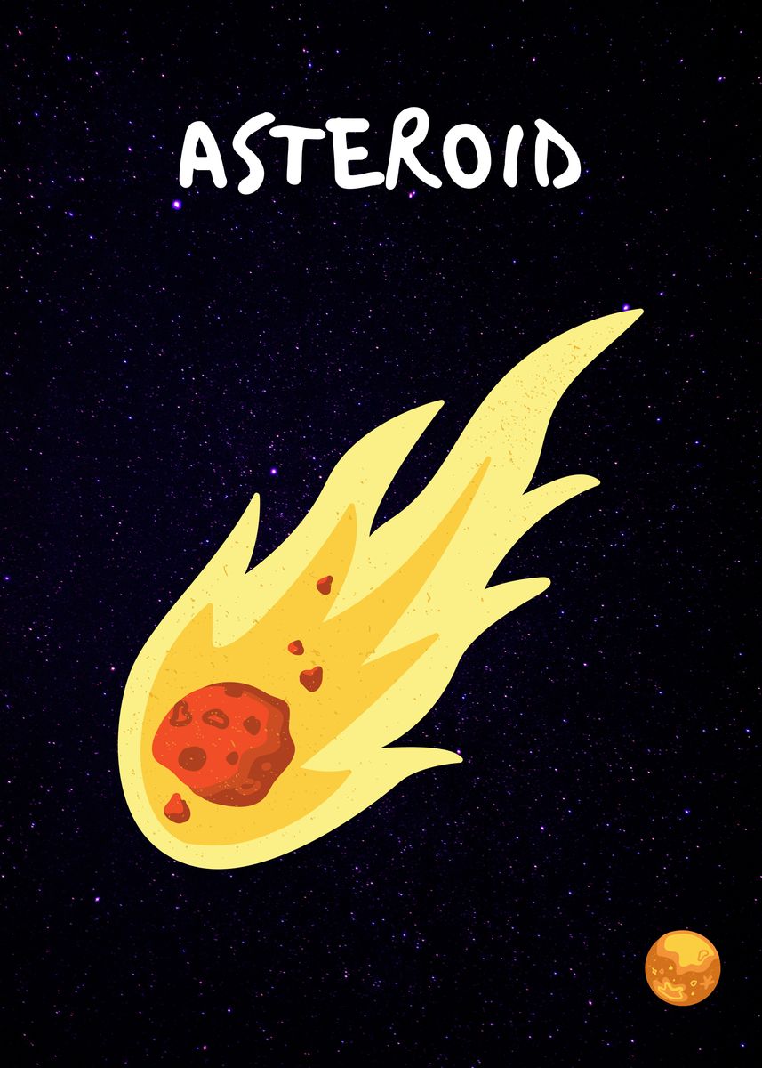 'Asteroid in Space' Poster, picture, metal print, paint by Premium ...