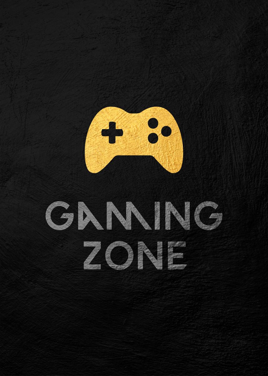 'Gaming Zone Sign' Poster, picture, metal print, paint by Lowpoly ...