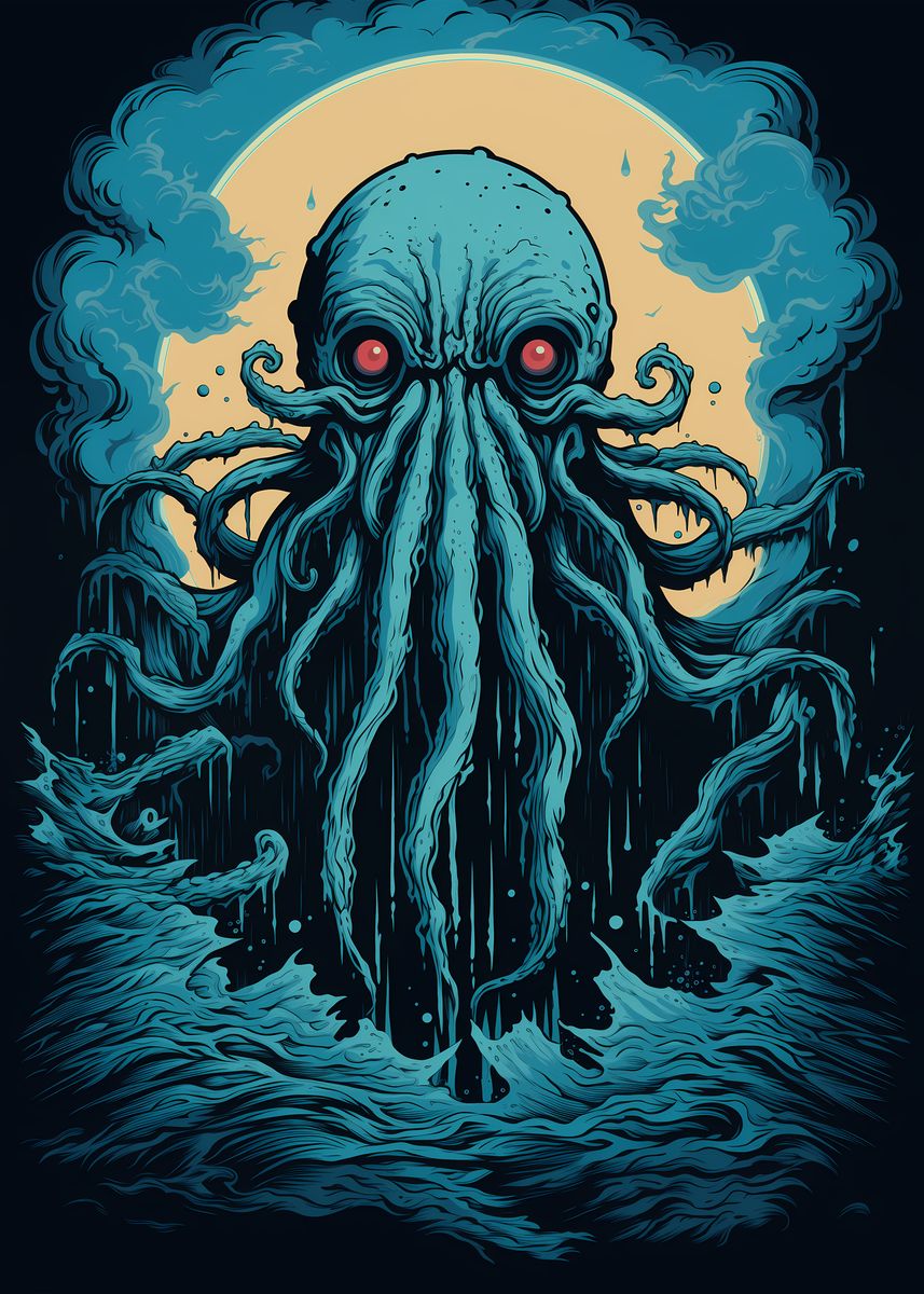 'Cthulhu Rising' Poster, picture, metal print, paint by Spooky Blob ...