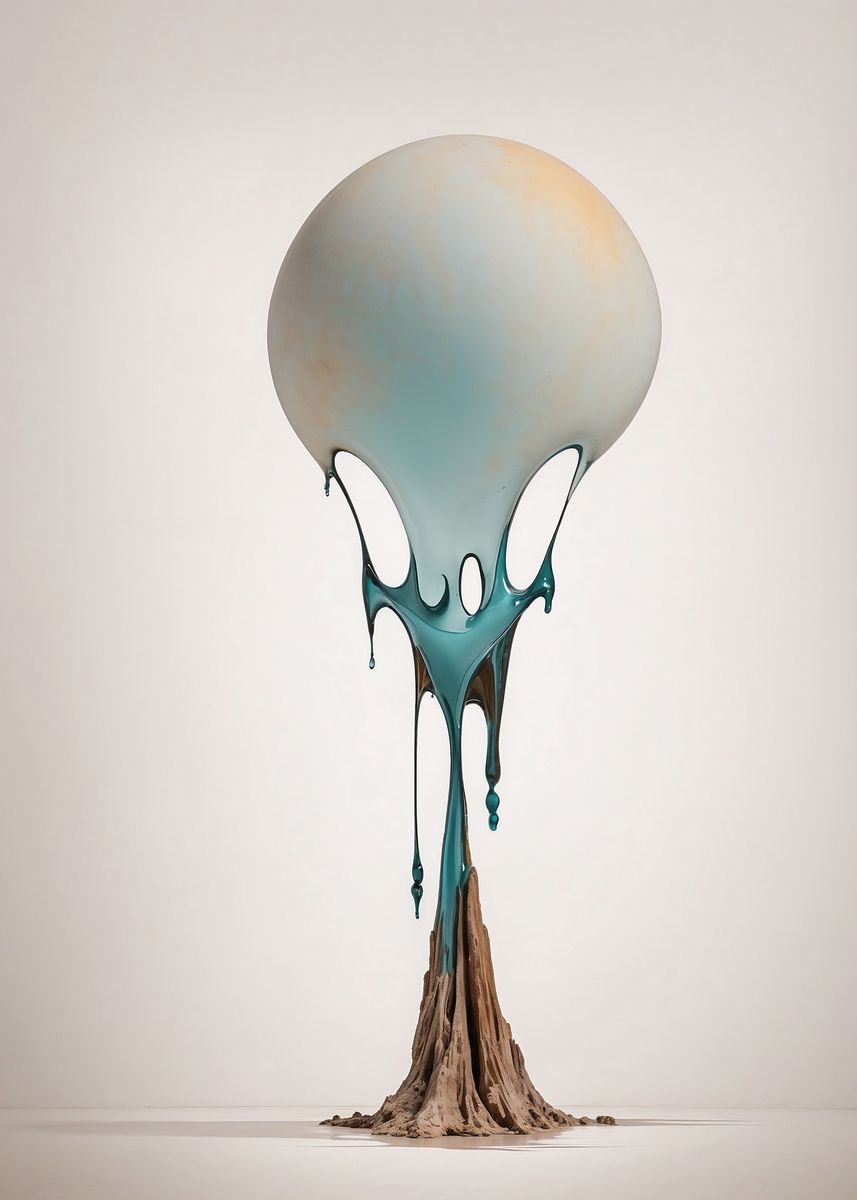 'Abstract Dripping Sculpture' Poster, picture, metal print, paint by ...