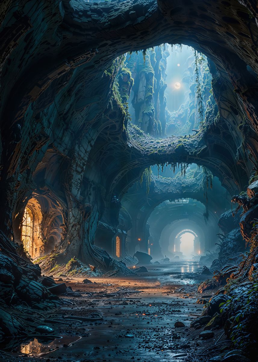 'Mystical Cave Entrance' Poster, picture, metal print, paint by Cool ...