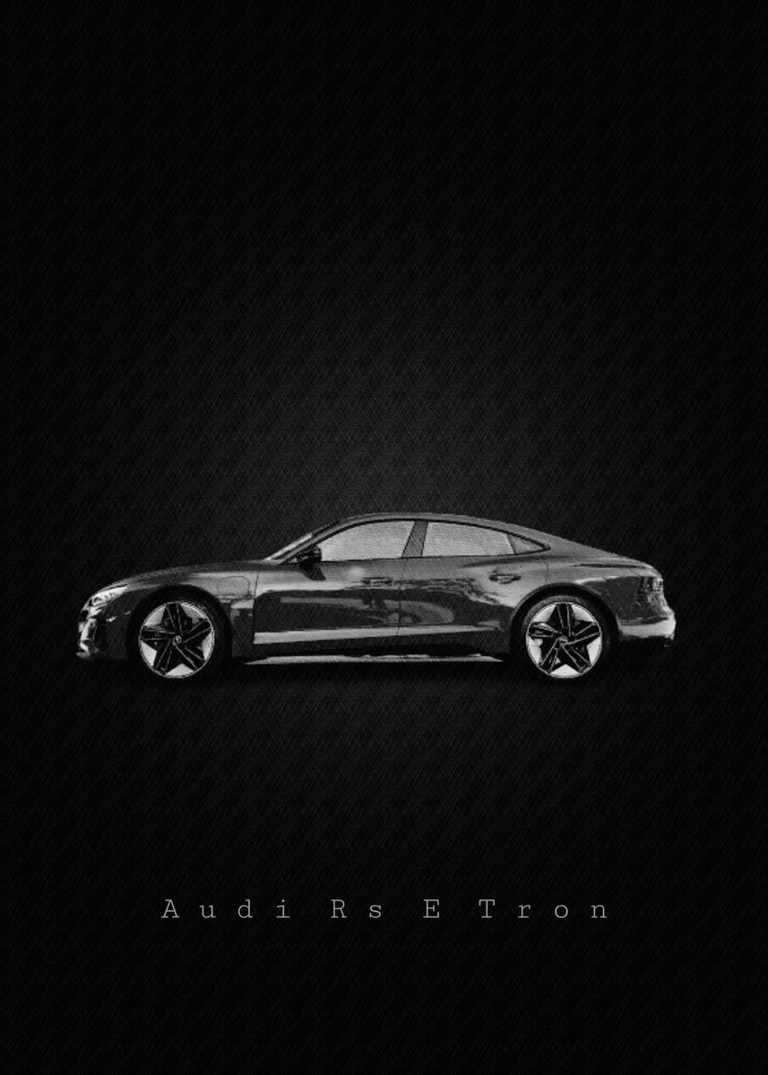 'Audi RS E-Tron Side View' Poster, picture, metal print, paint by ...