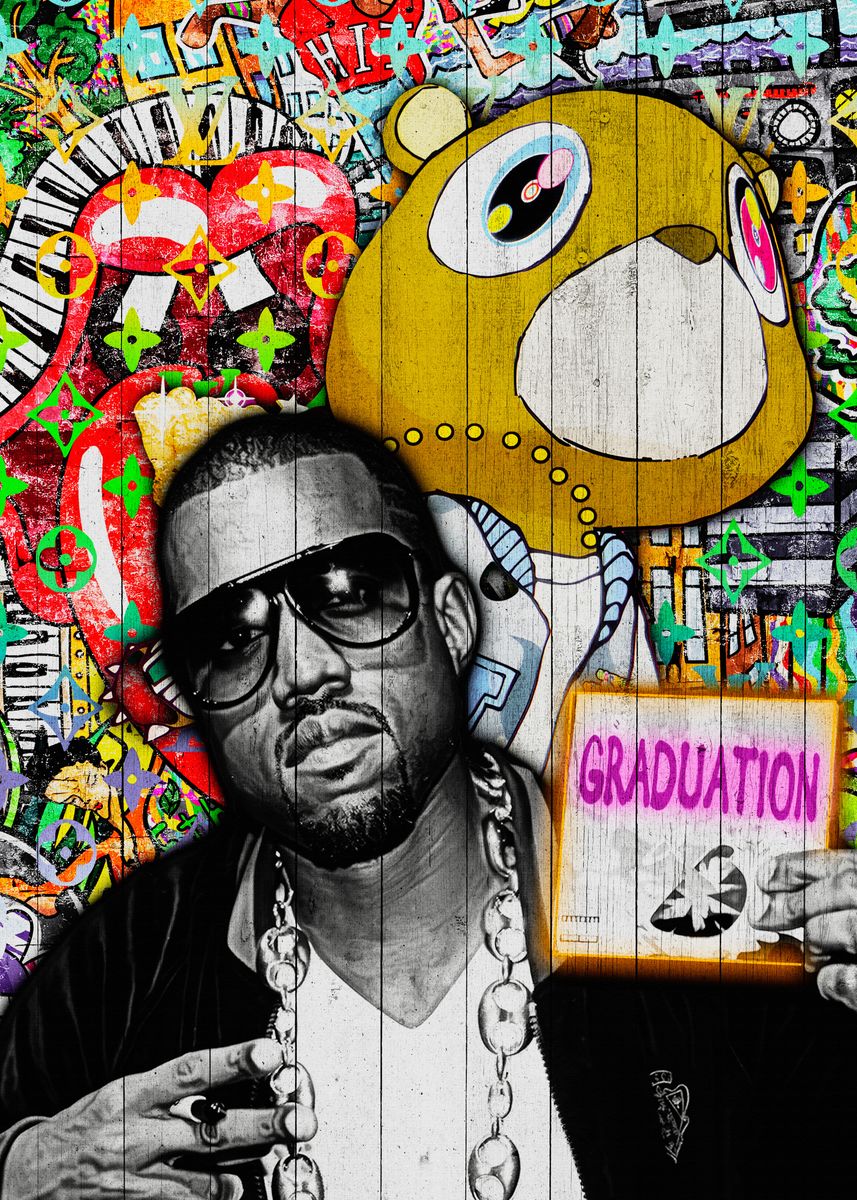 'Pop art Kanye Graffiti Art' Poster, picture, metal print, paint by ...