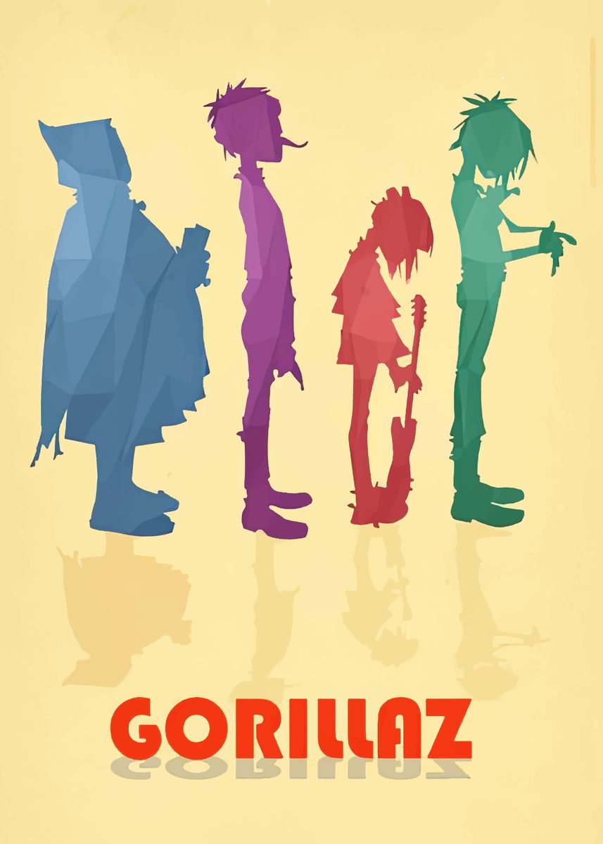 'Gorillaz Band Poster' Poster, picture, metal print, paint by lisa ...