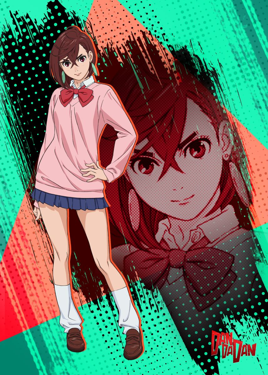 'Momo Ayase' Poster, picture, metal print, paint by Dandadan | Displate