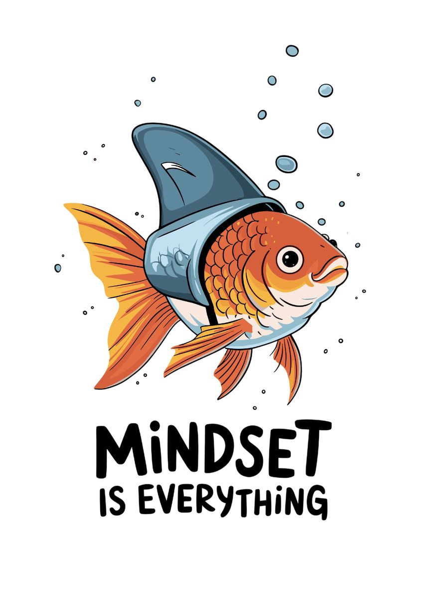 'Funny Mindset is Everything' Poster, picture, metal print, paint by ...