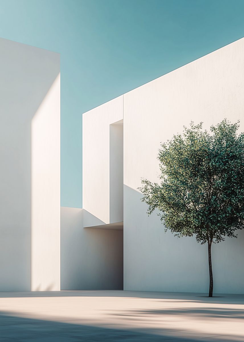 'Minimalist Architecture' Poster, picture, metal print, paint by Syf ...