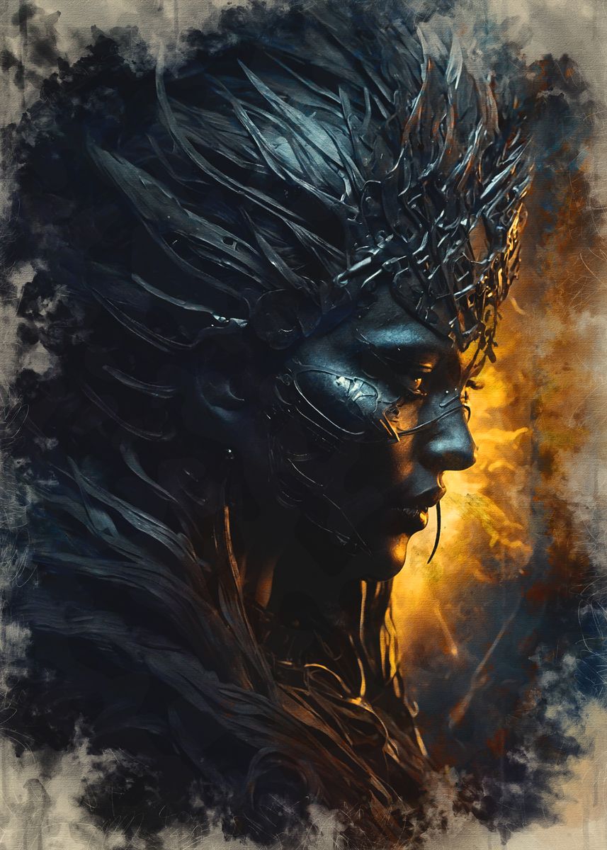 'Dark Fantasy Character' Poster, picture, metal print, paint by Tiny ...