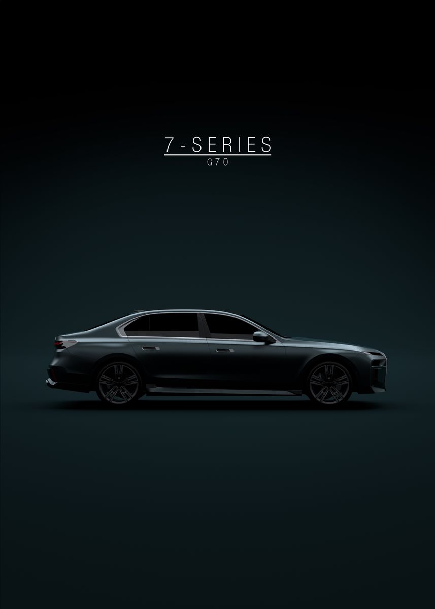 'BMW 7-Series G70 - Green tint' Poster, picture, metal print, paint by ...