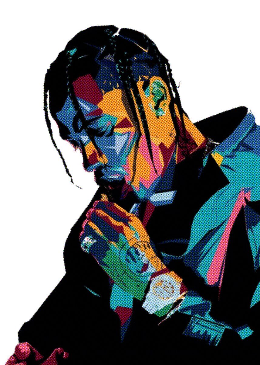 'Travis Scott Pop Art ' Poster, picture, metal print, paint by | Displate