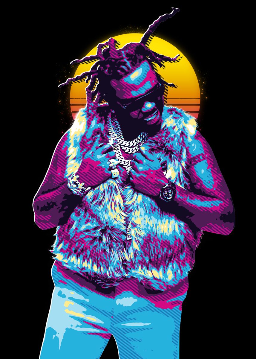 'Gunna rapper' Poster, picture, metal print, paint by maxmoen | Displate