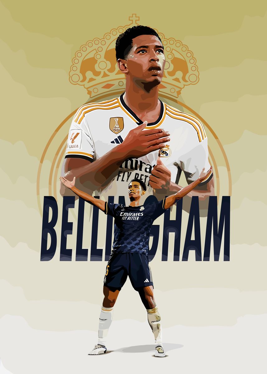 'Jude Bellingham Real Madrid' Poster, picture, metal print, paint by ...
