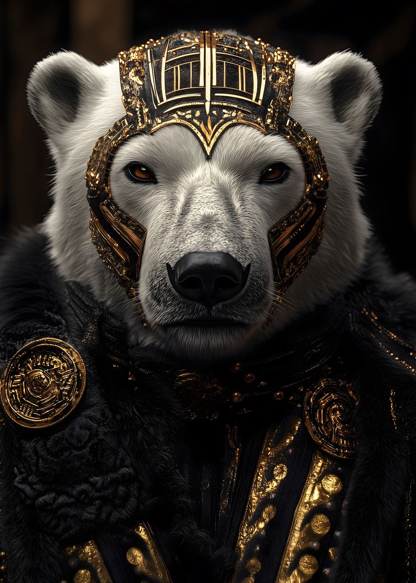 'Polar Bear in Armor' Poster, picture, metal print, paint by Melvina ...