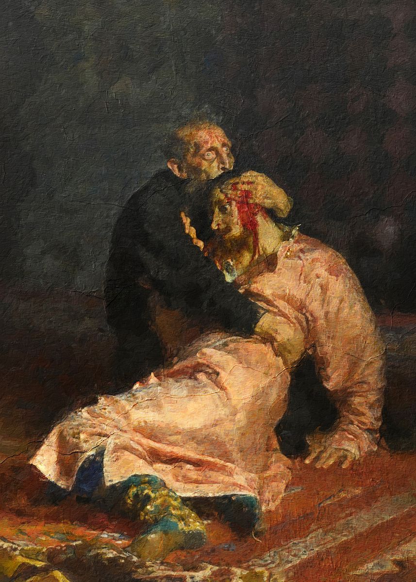 'Mourning Figure' Poster, picture, metal print, paint by Tomi | Displate