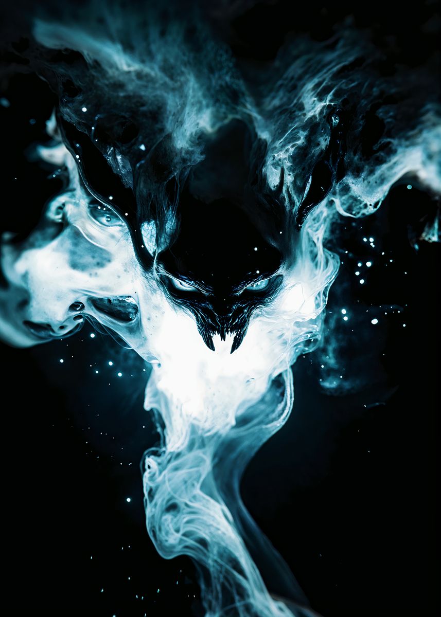'Demonic Smoke Entity' Poster, picture, metal print, paint by ...