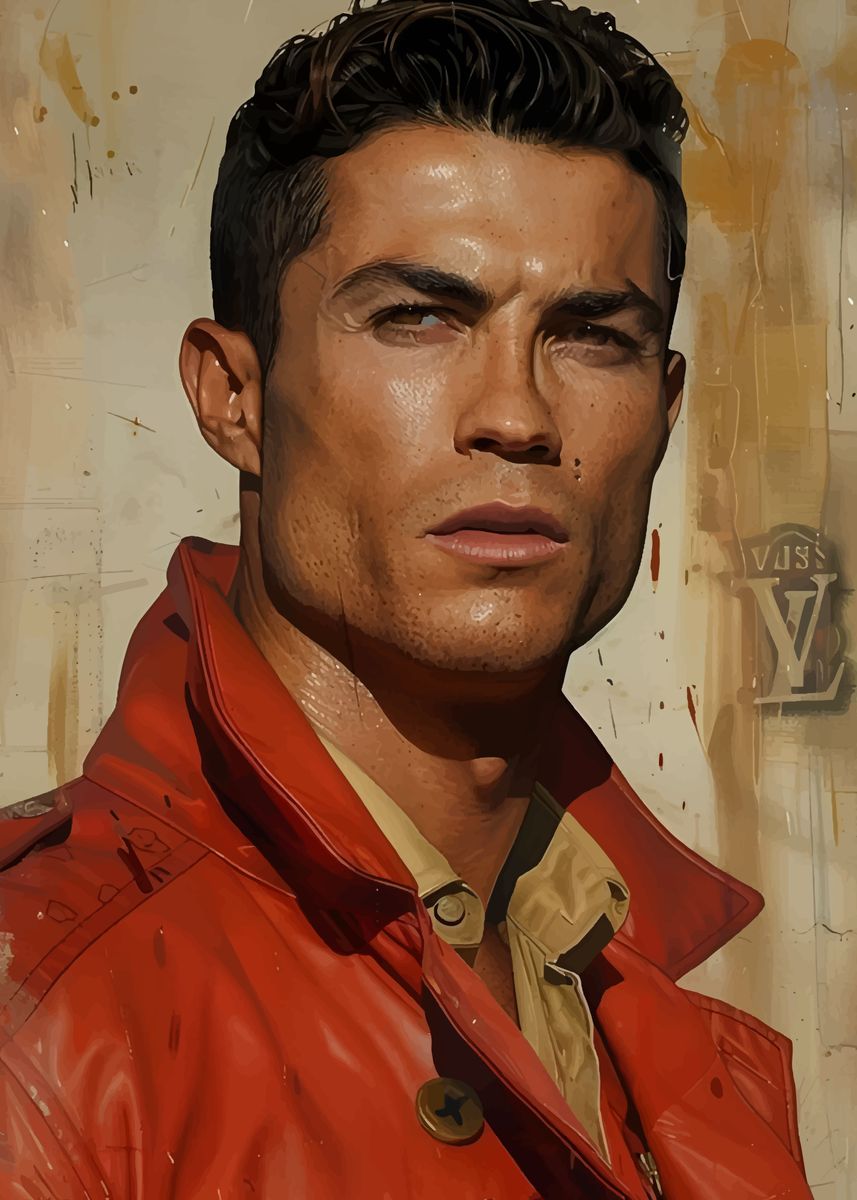 'Cristiano Ronaldo Portrait' Poster, picture, metal print, paint by ...