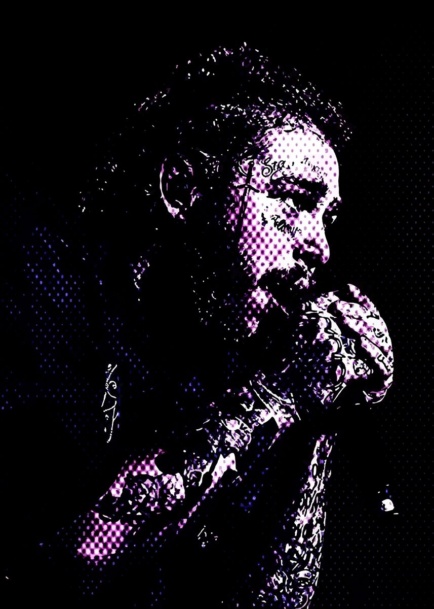 'Rapper Portrait Purple' Poster, picture, metal print, paint by ...