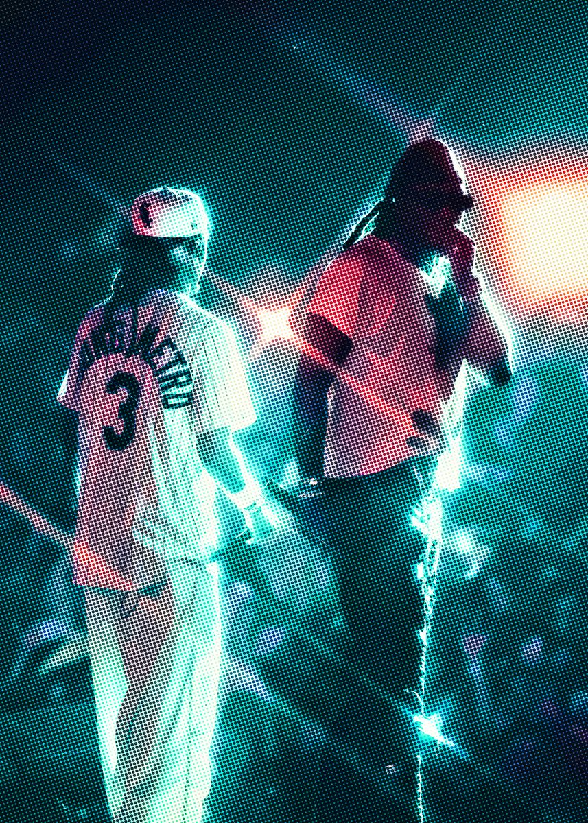 'Two Rappers on Stage' Poster, picture, metal print, paint by adzinaz ...