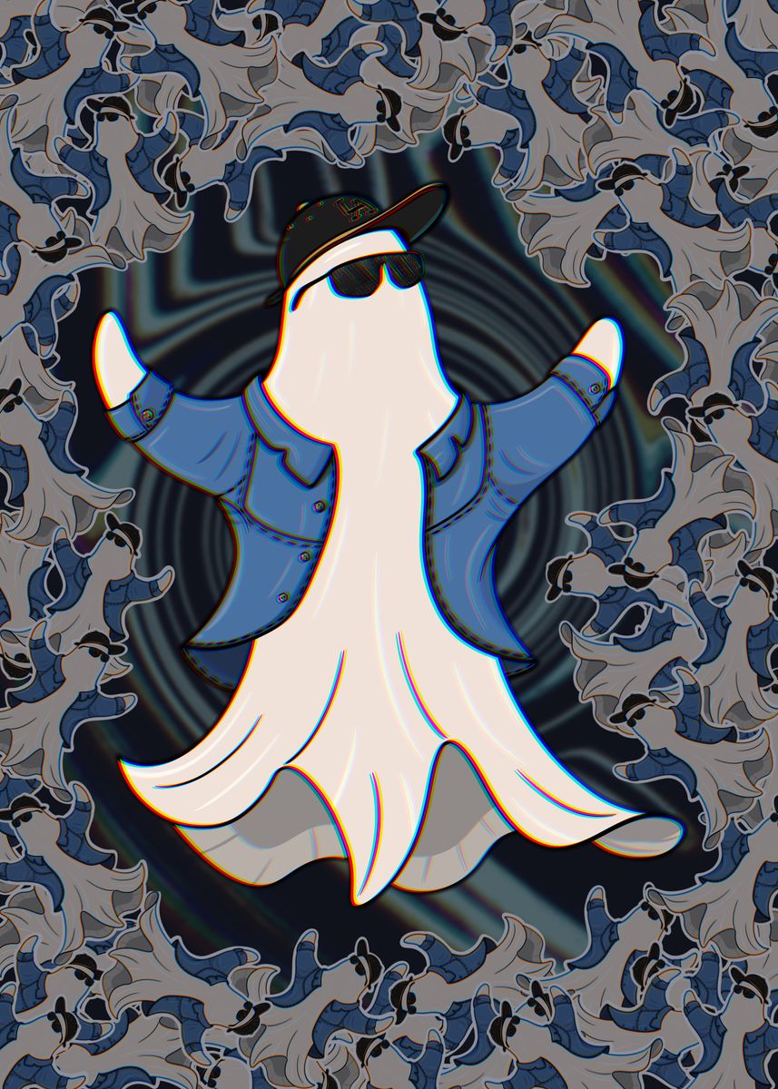 'Halloween Ghost ' Poster, picture, metal print, paint by Omar Vázquez ...