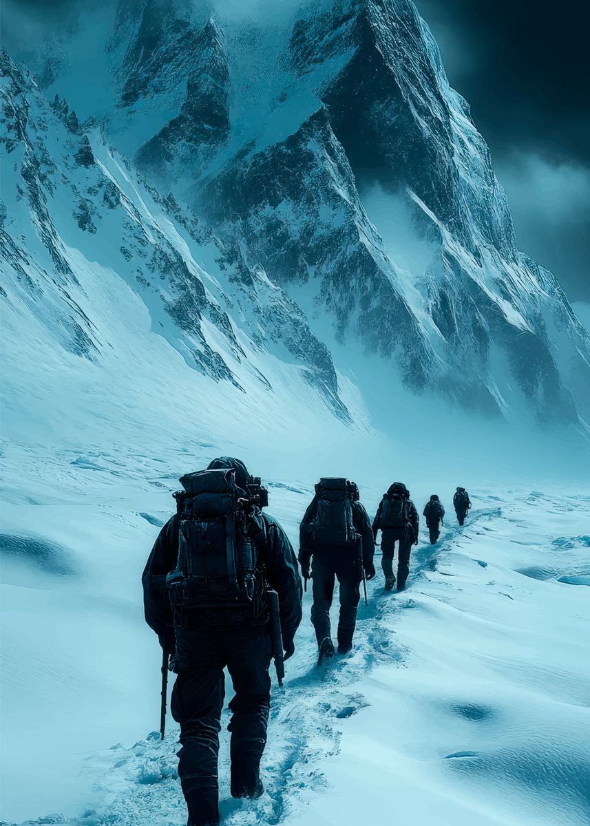 'Mountain Climbers' Poster, picture, metal print, paint by You Design ...