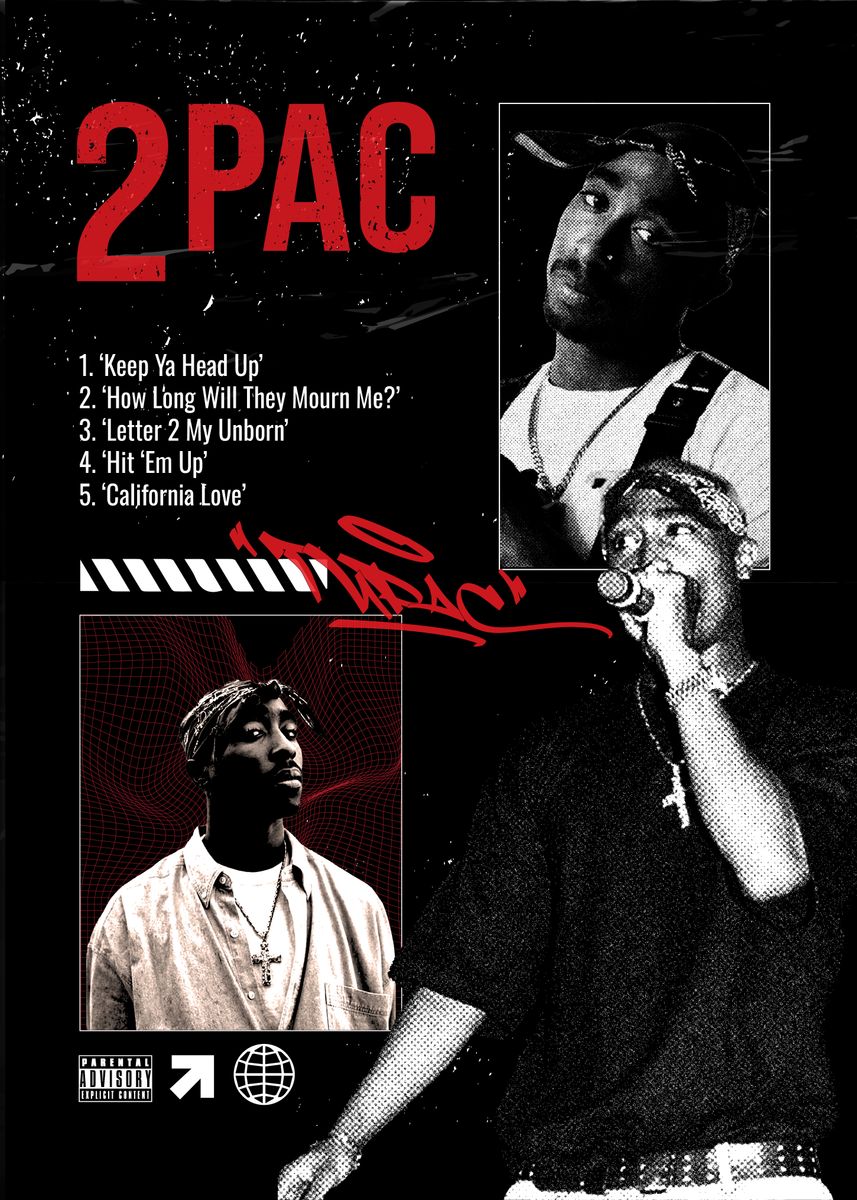 '2Pac Album Cover' Poster, picture, metal print, paint by Trust Worthy ...