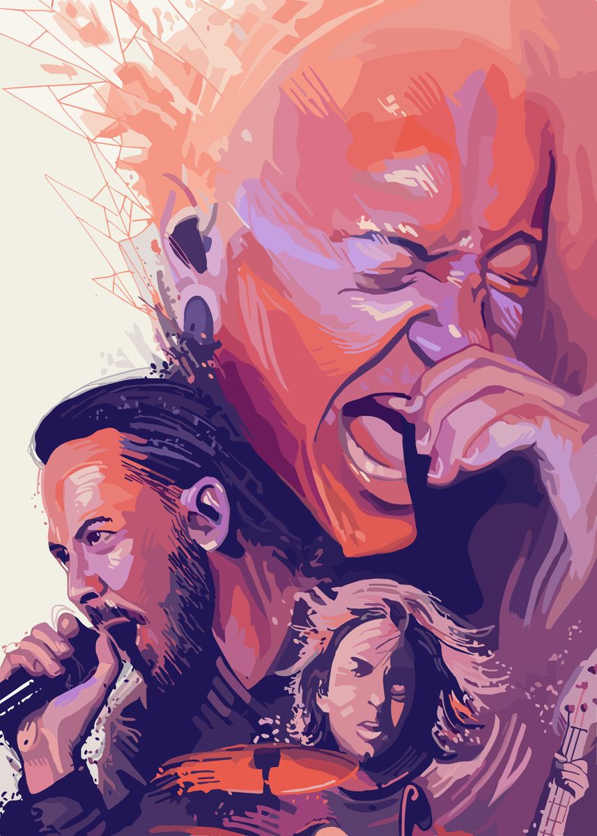 'Linkin Park Portrait' Poster, picture, metal print, paint by Artistry ...