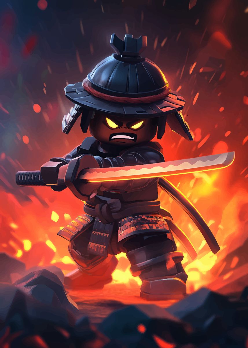 'Minecraft Samurai roblox' Poster, picture, metal print, paint by ...