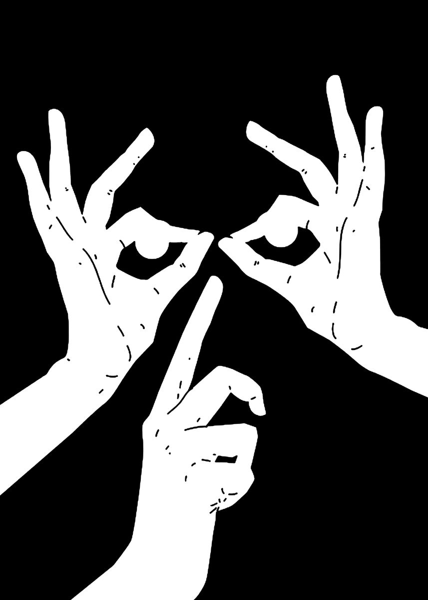 'Hand Gesture Art' Poster, picture, metal print, paint by donki kemki ...