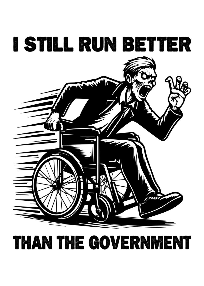 'Zombie Wheelchair Race' Poster, picture, metal print, paint by Henzo ...