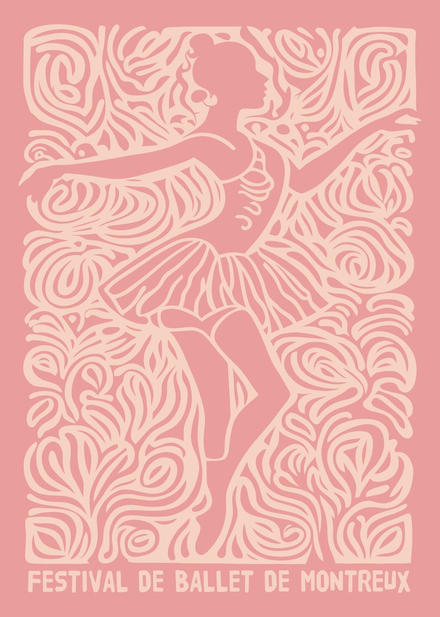 'Ballet Festival Poster' Poster, picture, metal print, paint by BluePinkPanther | Displate