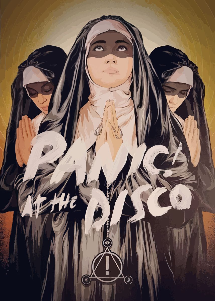 'Panic! At The Disco Nun Art' Poster, picture, metal print, paint by ...