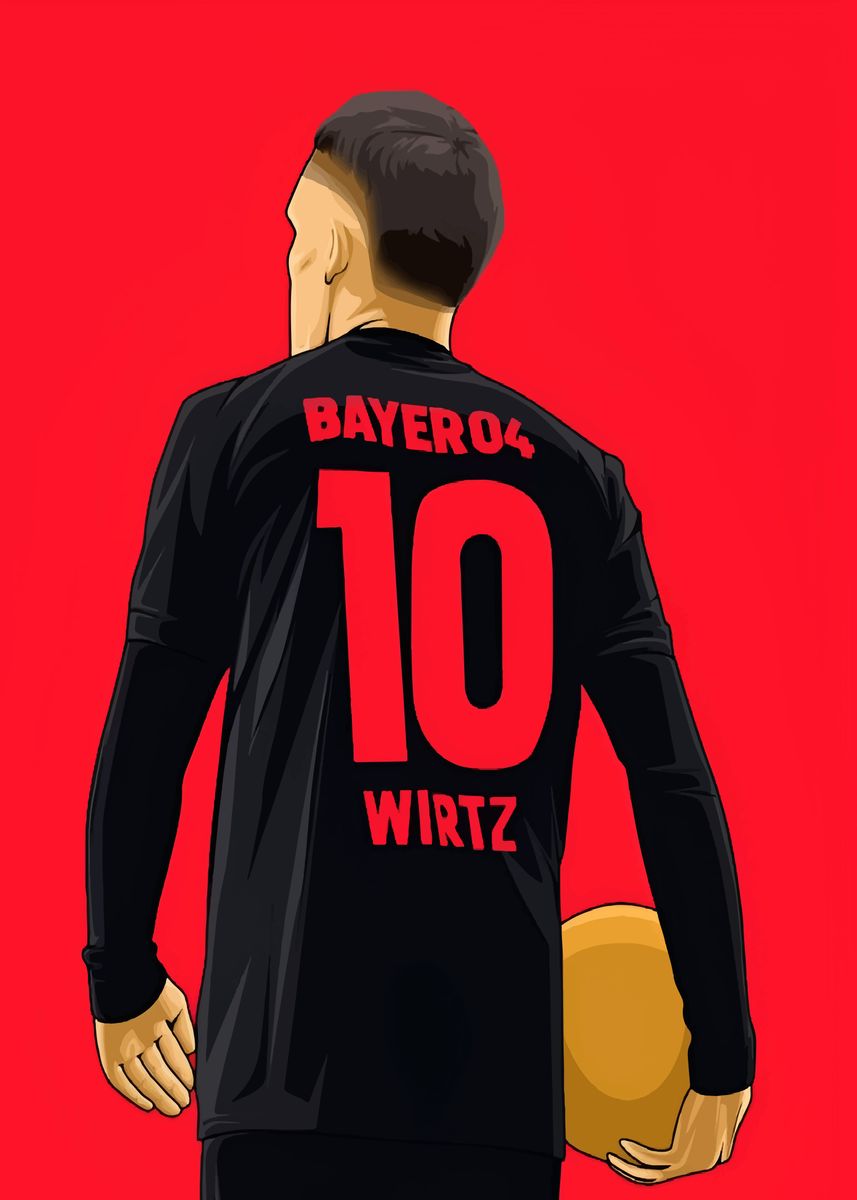'Soccer Player Wirtz' Poster, picture, metal print, paint by angga ...
