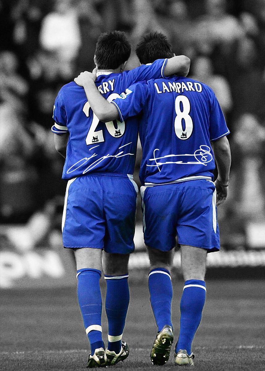 'Frank Lampard and John Terry' Poster, picture, metal print, paint by ...