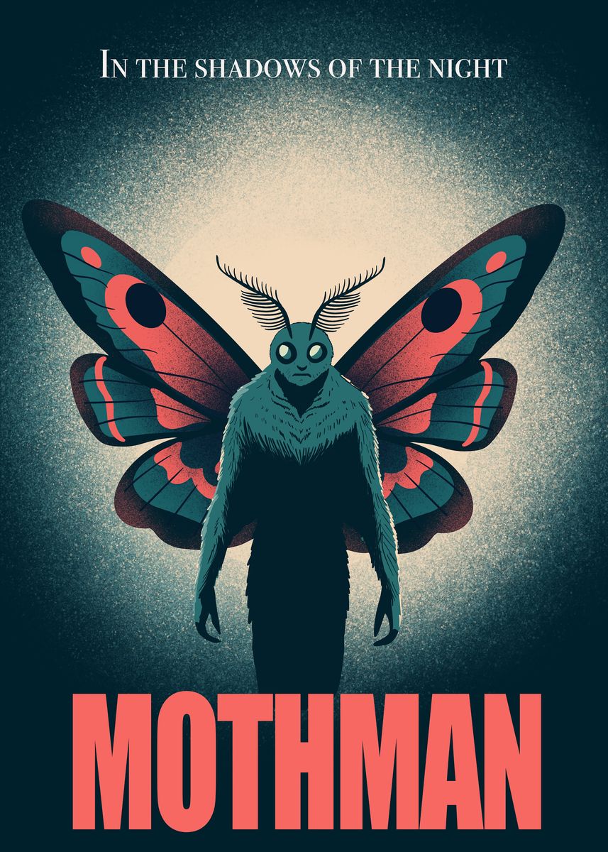 'Mothman Poster' Poster, picture, metal print, paint by Caravan Studio ...