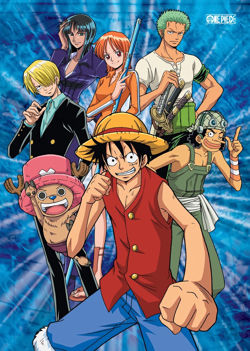 'Straw Hats Crew' Poster, picture, metal print, paint by One Piece ...
