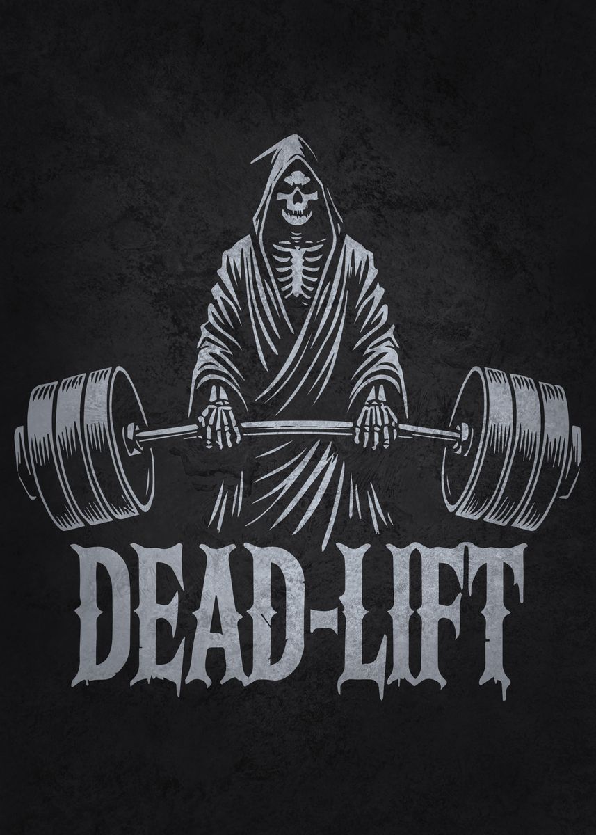 'Dead-Lift - Grim Reaper Halloween Gym Workout Bodybuilding' Poster ...