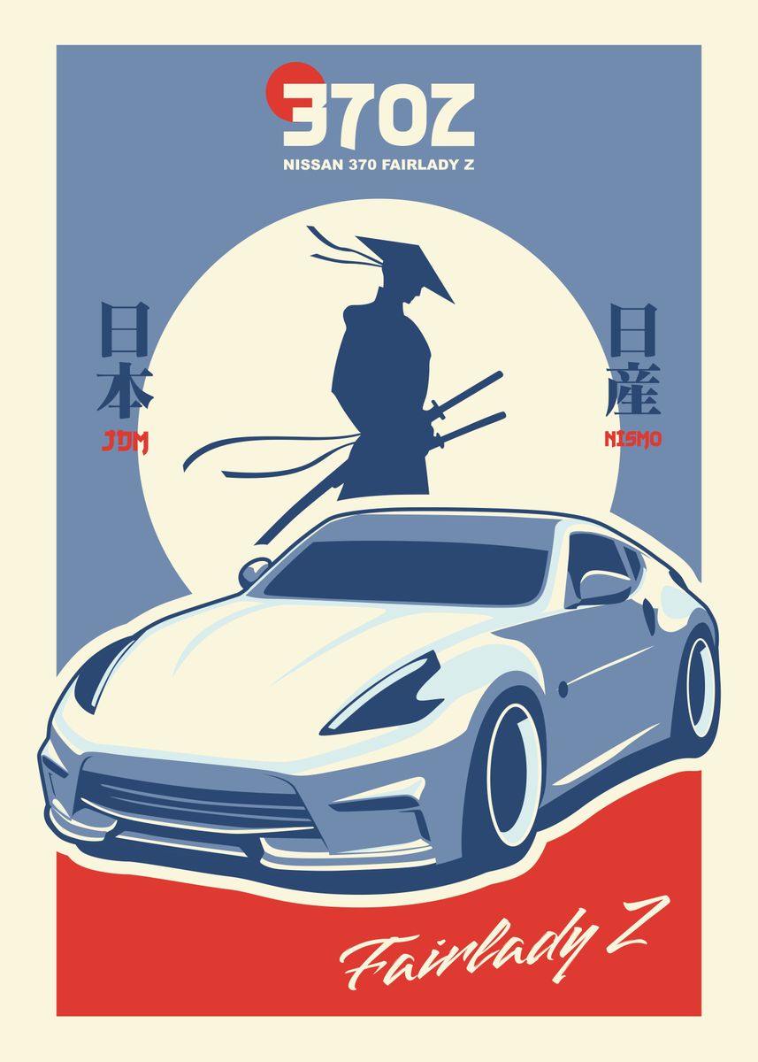 'Nissan 370Z' Poster, picture, metal print, paint by Muezzahero | Displate