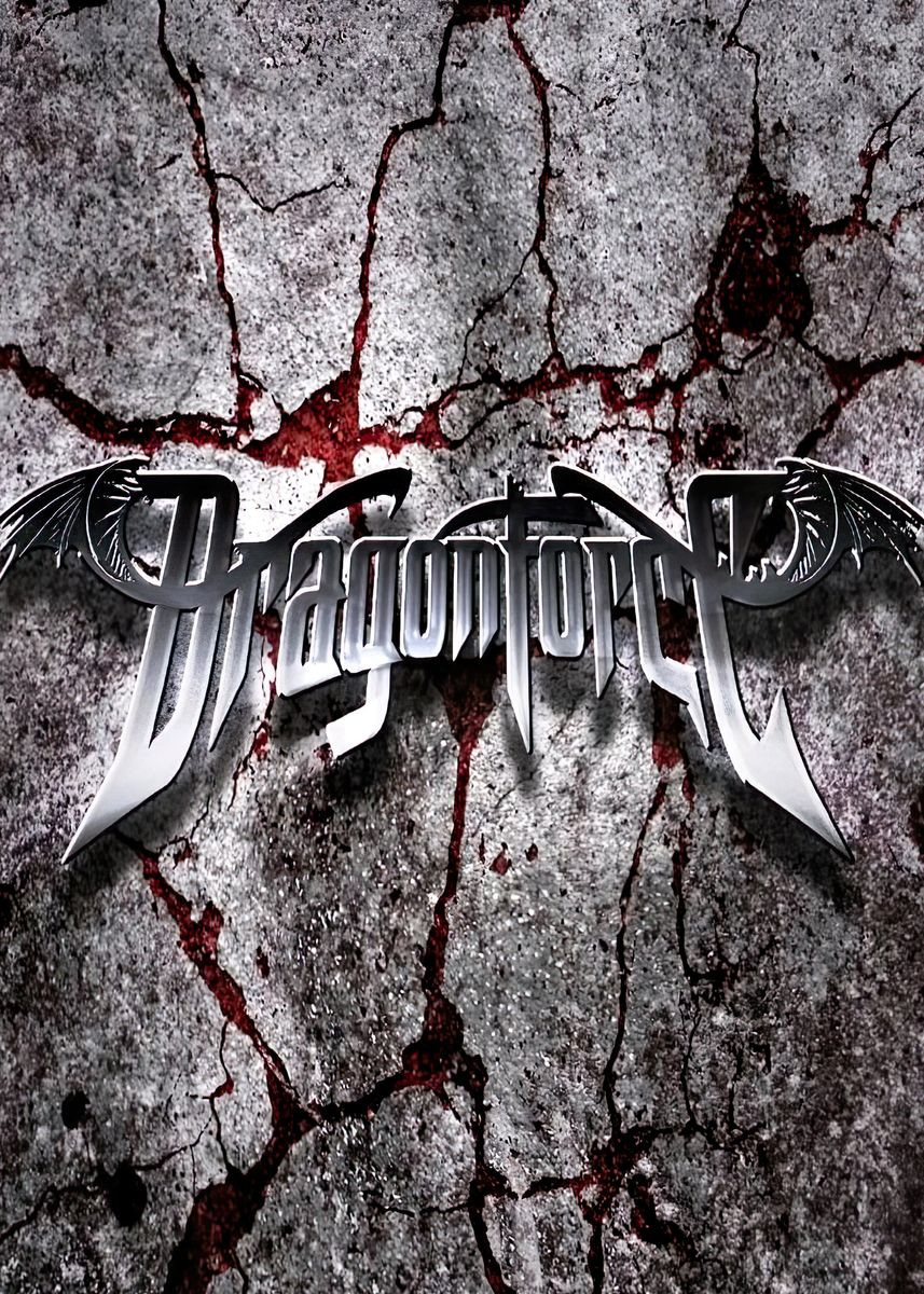 'Dragon Force Logo' Poster, picture, metal print, paint by Doom Chantel ...