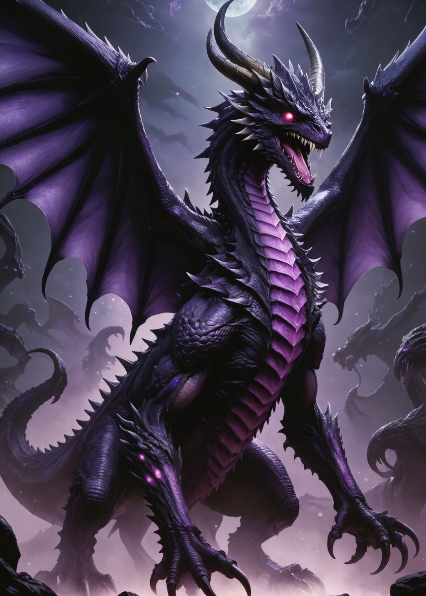 'Abyssal Dragon' Poster, picture, metal print, paint by Martin Engman ...