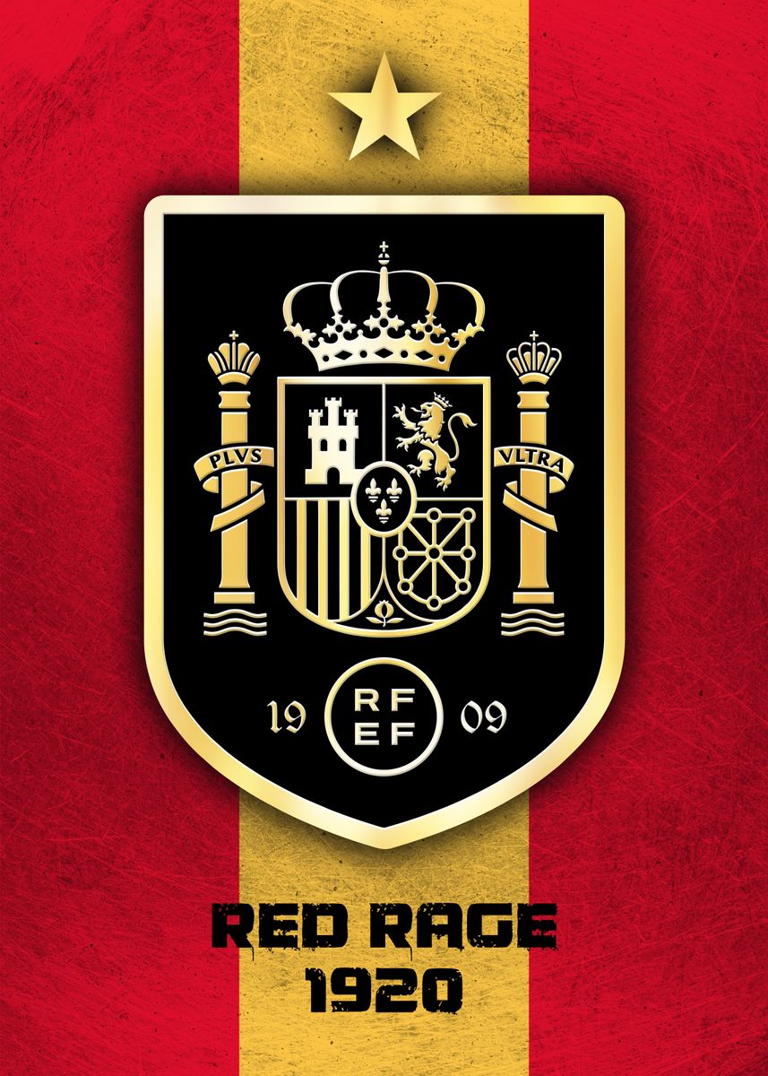 'Red Rage 1920 Art' Poster, picture, metal print, paint by | Displate