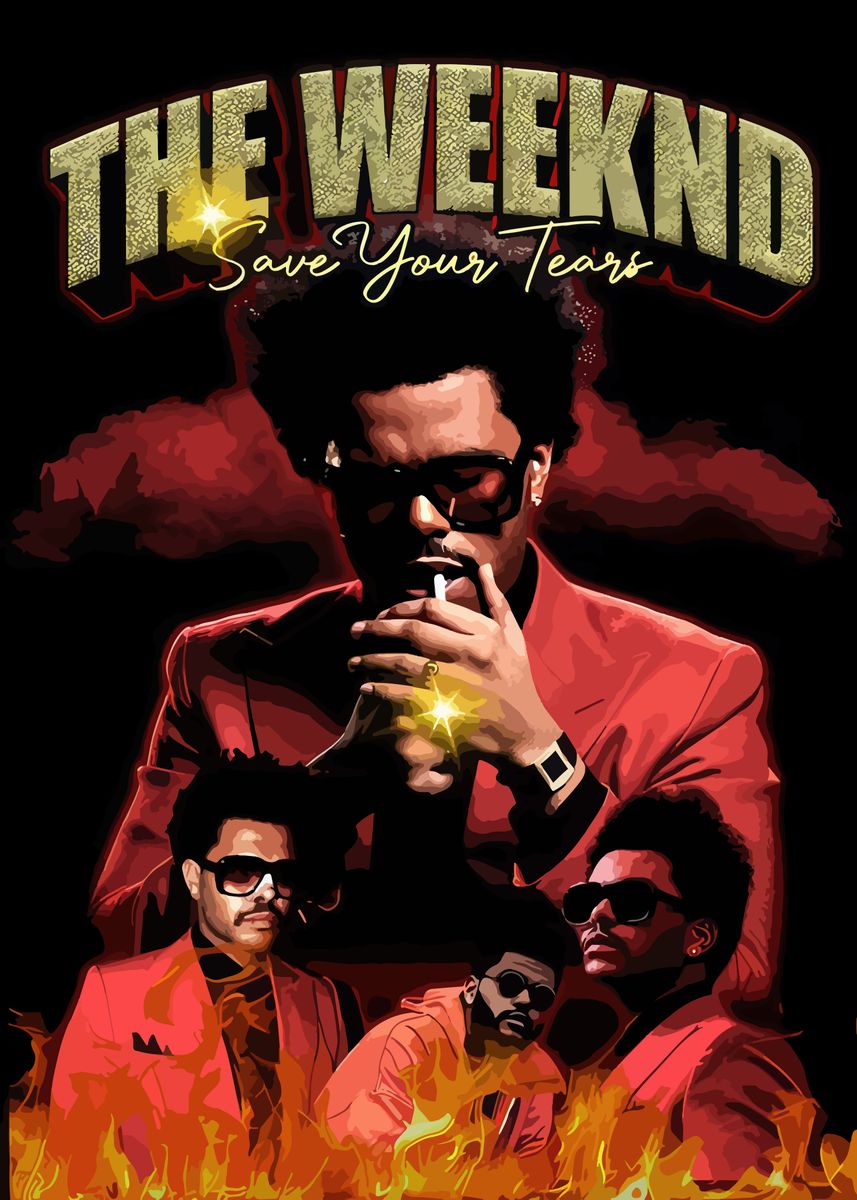 'The Weeknd rapper rap' Poster, picture, metal print, paint by Rollan ...