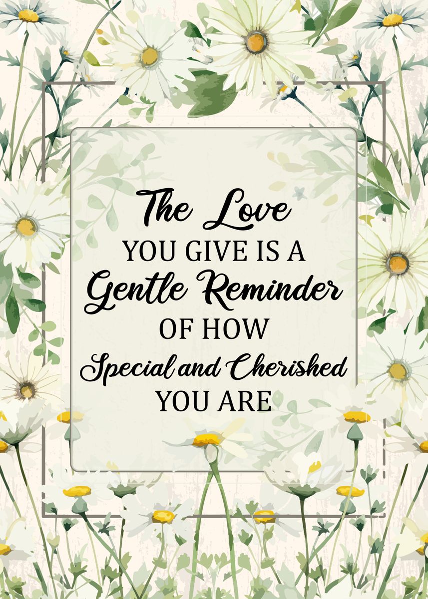 'Love Reminder Quote' Poster, picture, metal print, paint by BestPrints ...