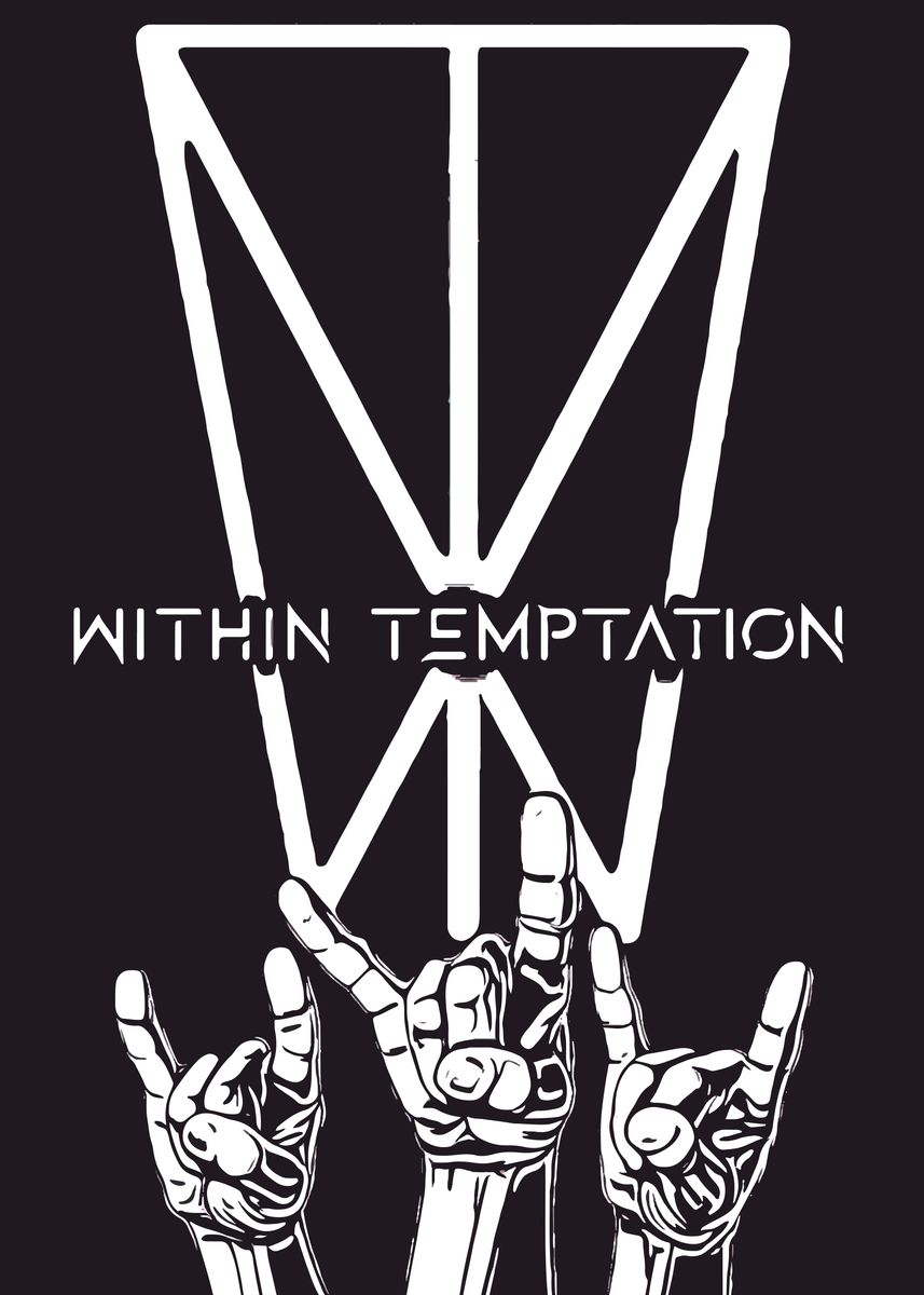 'Within Temptation Logo' Poster, picture, metal print, paint by ...