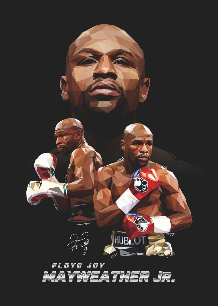'Floyd Mayweather Jr. Boxing Poster' Poster, picture, metal print ...