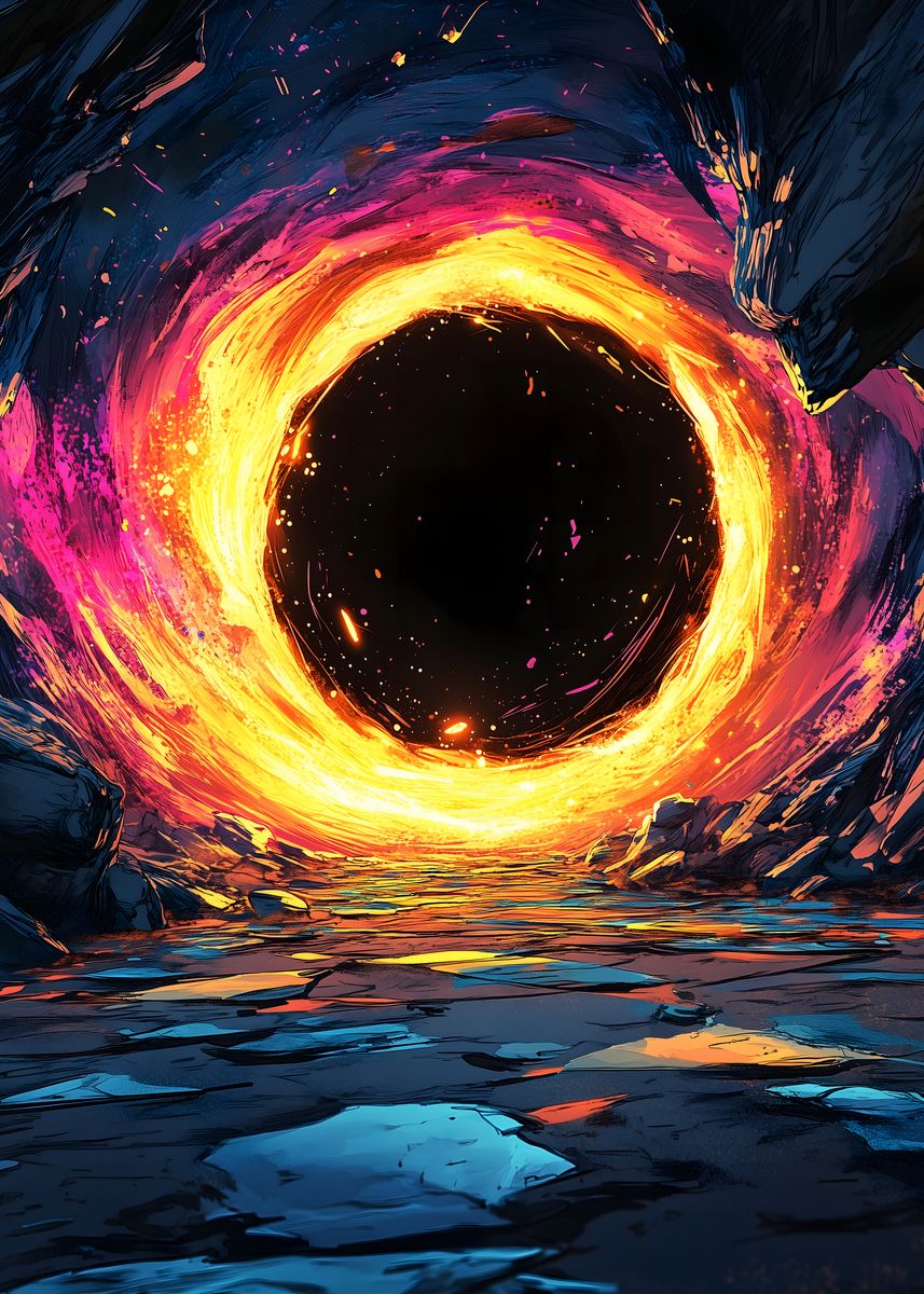 'Cosmic Ring of Fire' Poster, picture, metal print, paint by Chinoune ...