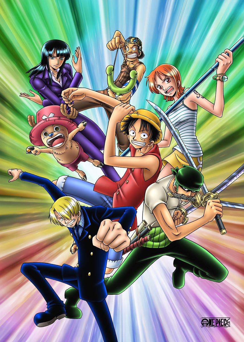 'Battle Pose' Poster, picture, metal print, paint by One Piece | Displate