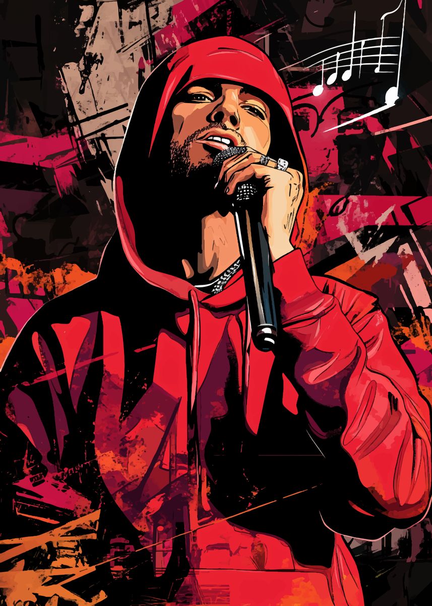 'Eminem rapper poster' Poster, picture, metal print, paint by gooD ART ...