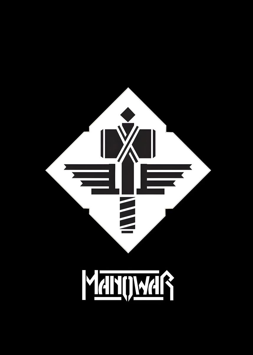 'Manowar Logo' Poster, picture, metal print, paint by Coyot Studio ...